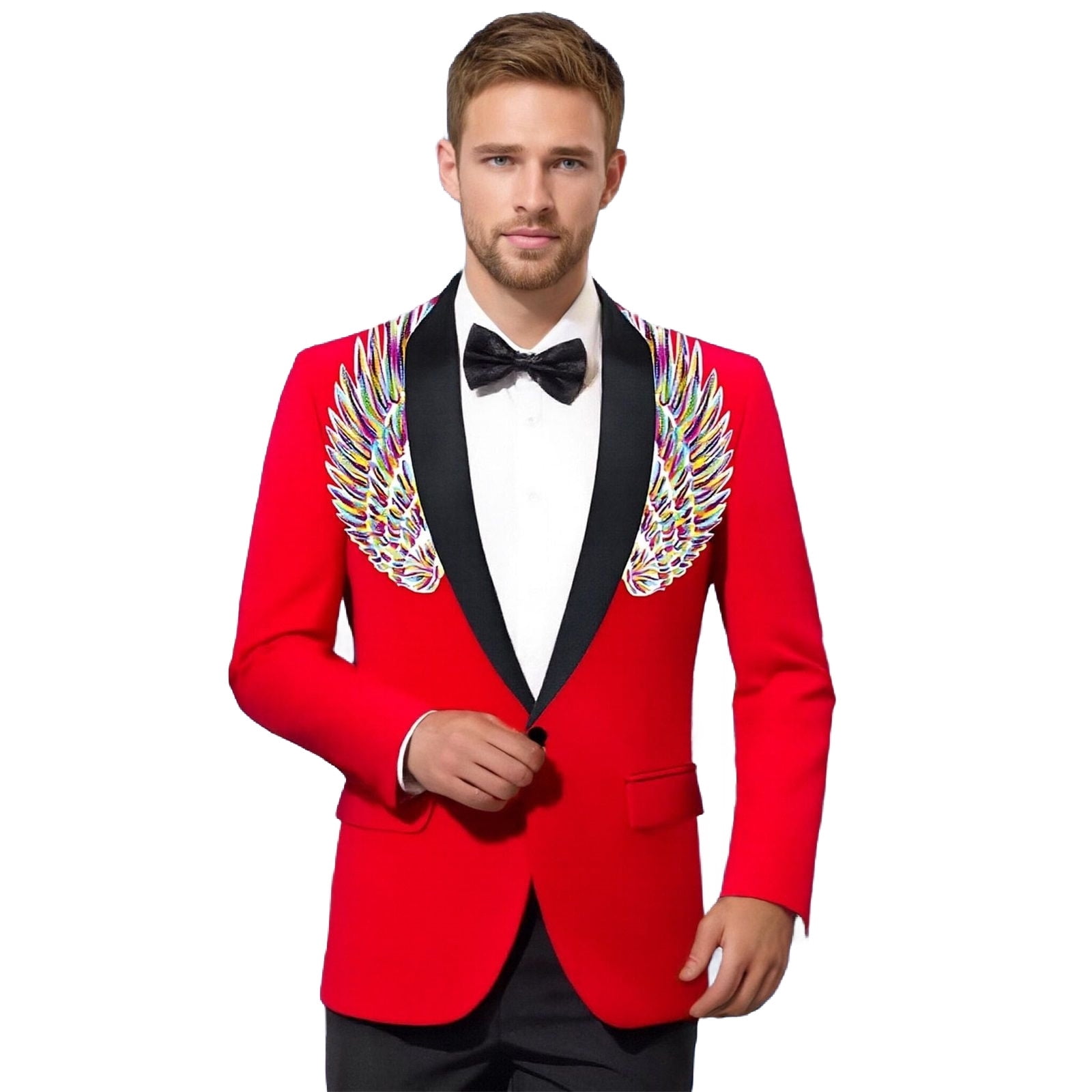 HXWCHs Stage Performance formal Jacket Glitter Sequin Wing Design for ...