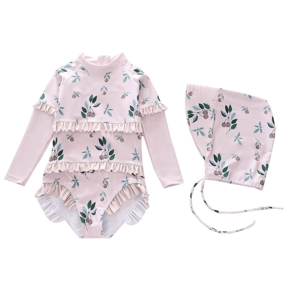 HXWCHs Toddler Girl Skirted Bathing Suit Stretchy Chlorine Resistant ...