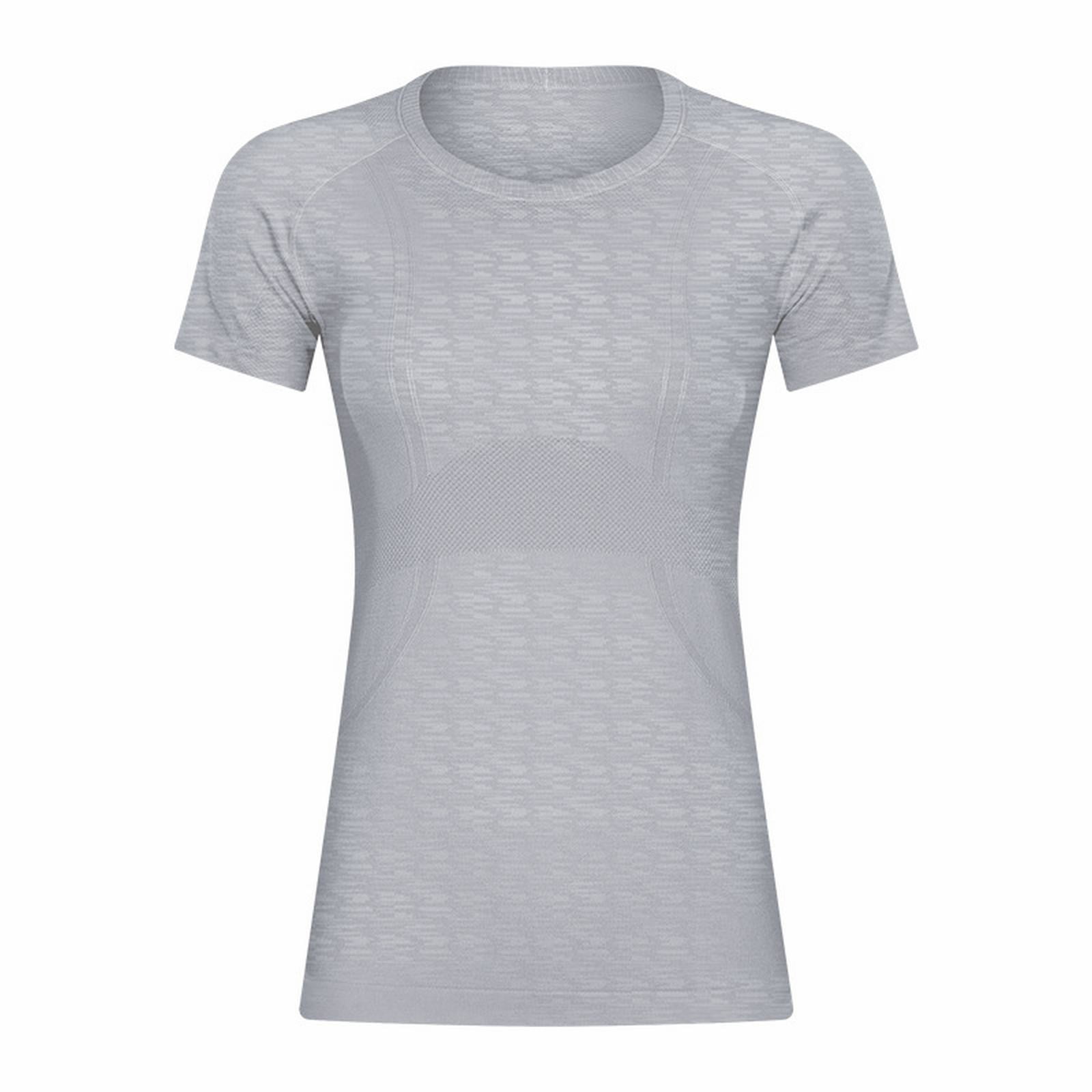 HXWCHs Women's form-Fitting Round Neck Short Sleeve Athletic Tee for ...