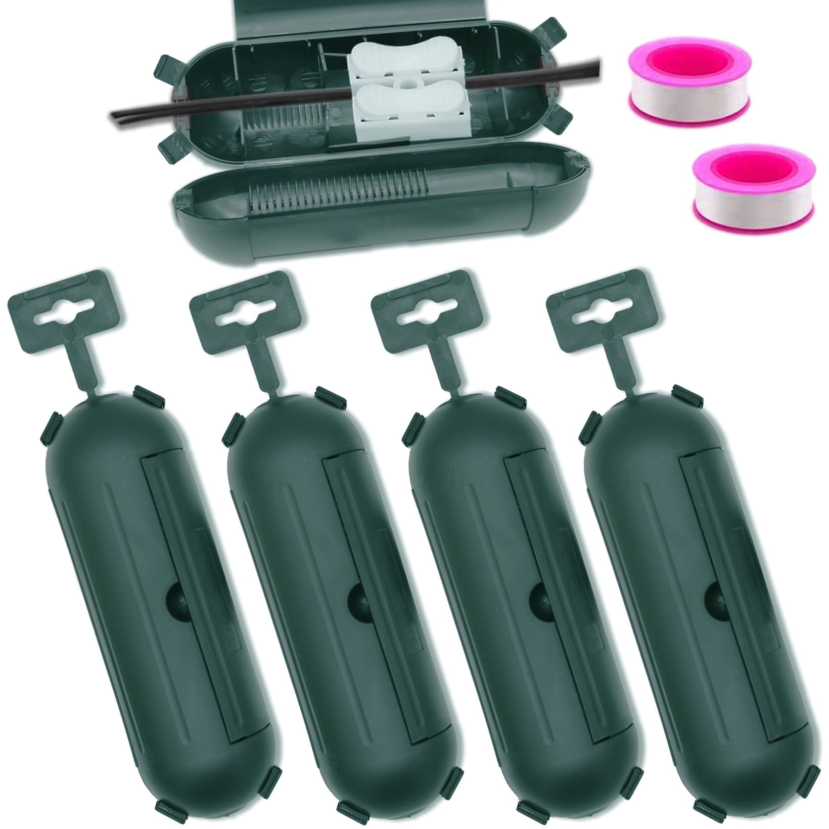 HXXF 4 Pack Outdoor Extension Cord Safety Cover, Waterproof with ...