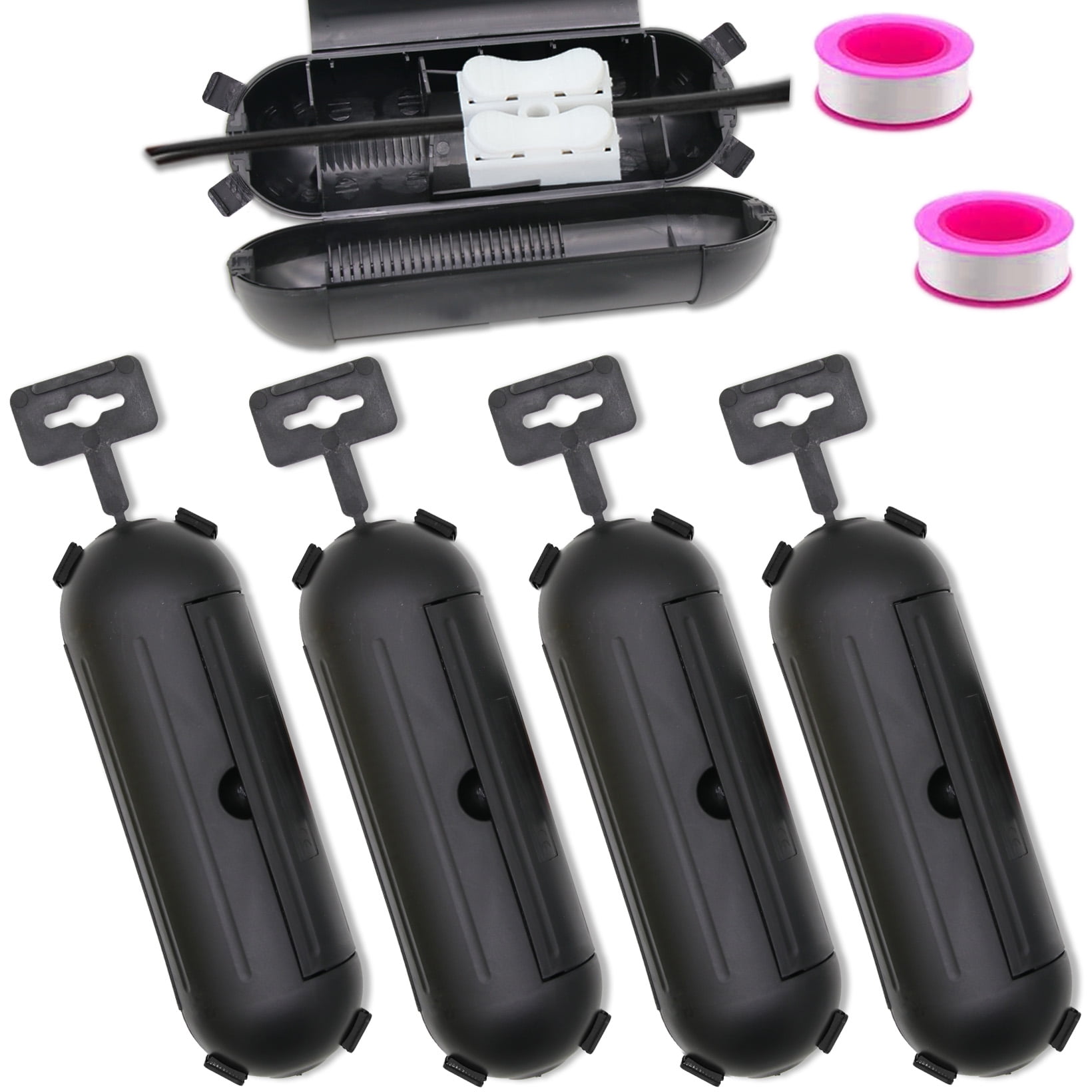 HXXF 4 Pack Outdoor Extension Cord Safety Cover, Waterproof Seal ...