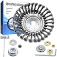 HXXF 8 Inch Rotary Steel Wire Weed Brush Blade with Adapter Kit ...