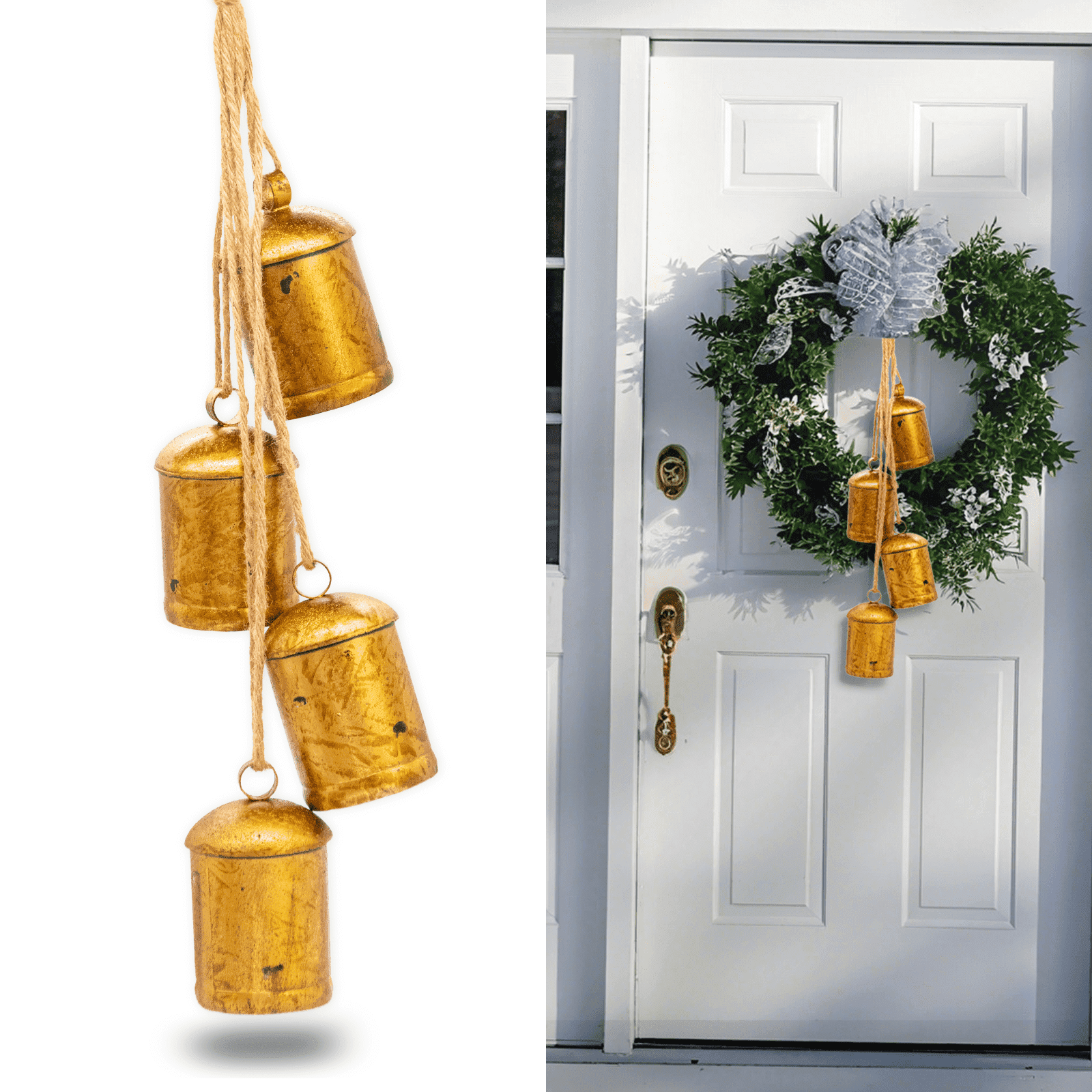 HXXF Christmas Bells for Decoration, Decorative Bells, Metal Indoor and ...