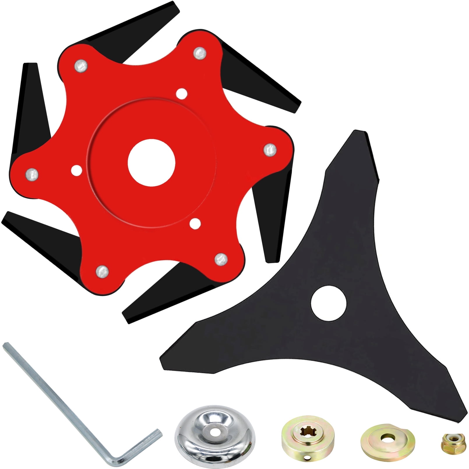 HXXF Steel Trimmer Head, 6 Steel 65Mn Razors Trimmer Head & 3 Teeth ...