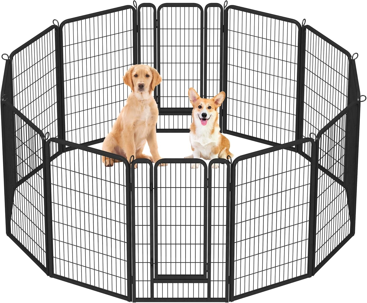 HXYHJ Dog Playpen Outdoor 47 inch 12 Panels Indoor Dog Fence Metal Dog ...