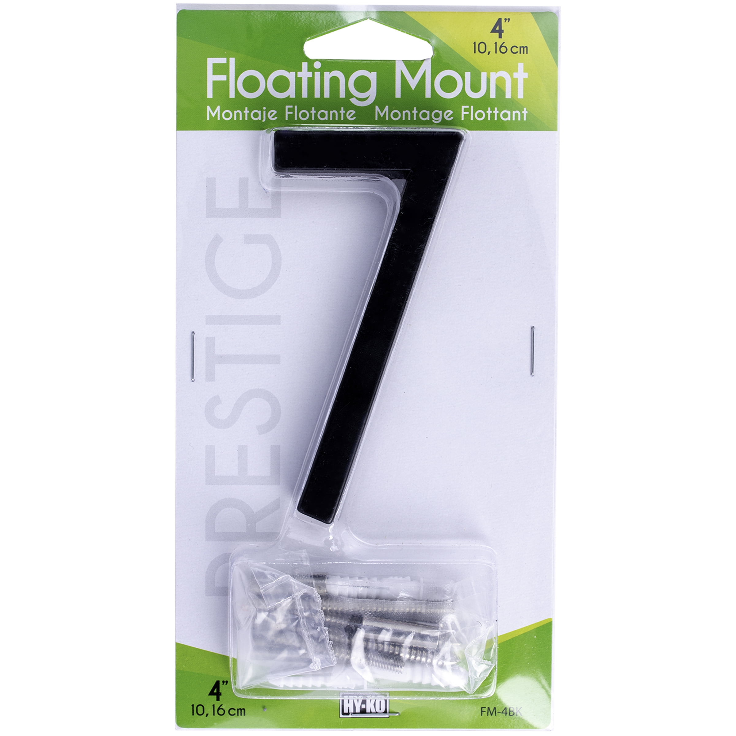 HY-KO 4" Black Floating Mount House Number 7 - Walmart.com