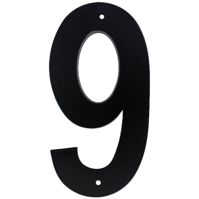 HY-KO 4" Black Plastic Modern Number 9 - Walmart.com