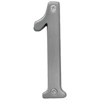 HY-KO 4 Inch Satin Nickel House Number 1, Includes Mounting Hardware ...