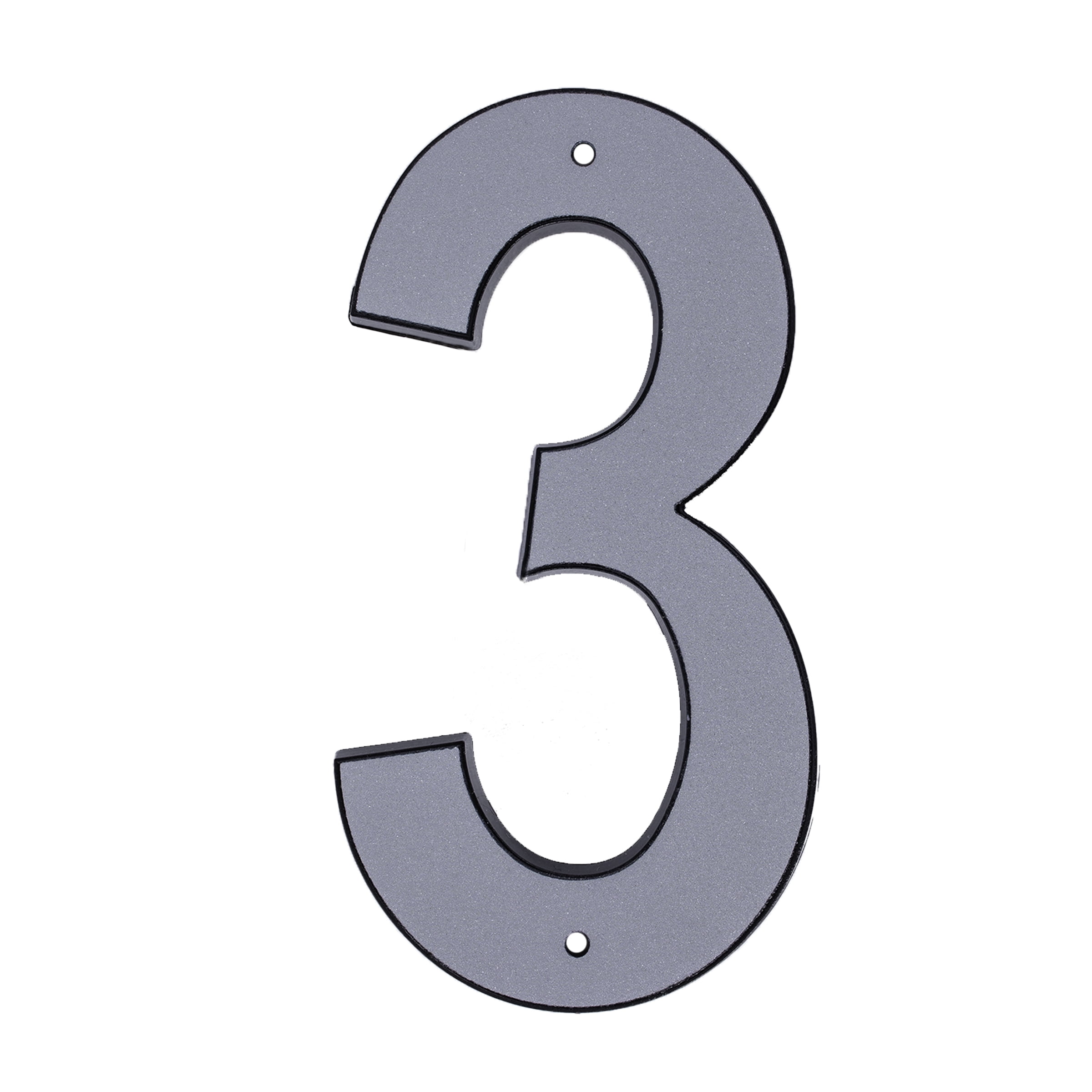 HY-KO 4" Reflective Plastic Modern Number 3 - Walmart.com