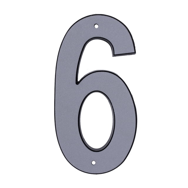 HY-KO 4" Reflective Plastic Modern Number 6 - Walmart Business Supplies