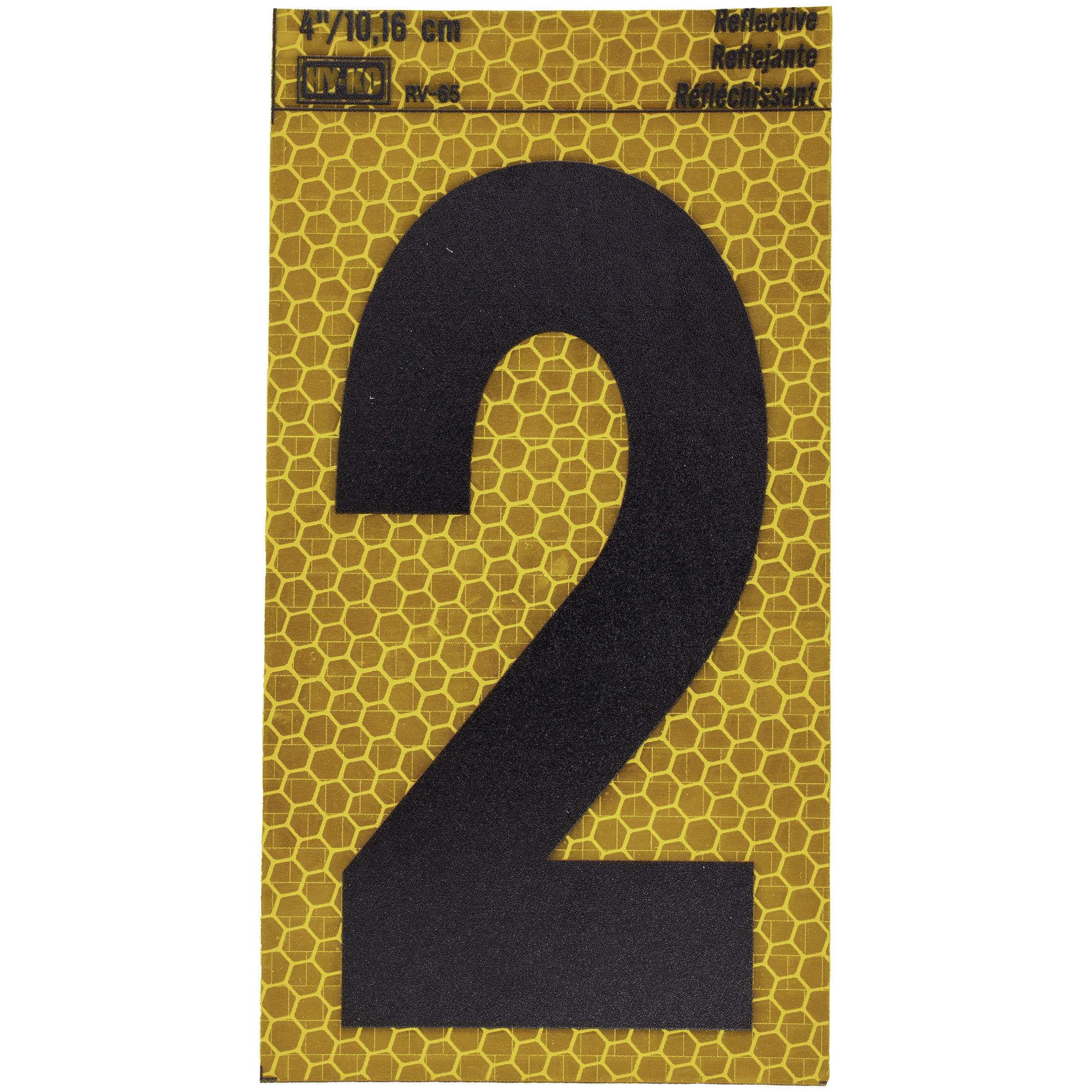 HY-KO 4" Yellow Self-Adhesive Reflective Number 2 - Walmart.com