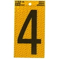 HY-KO 4" Yellow Self-Adhesive Reflective Number 4 - Walmart.com