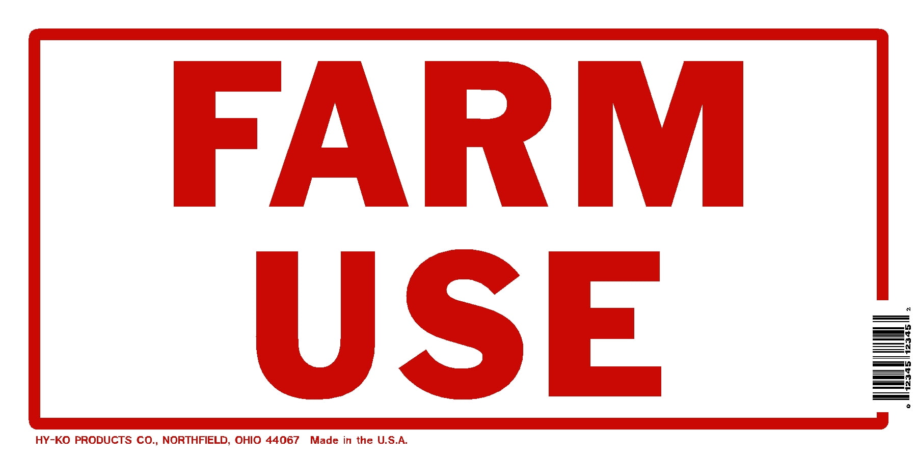 Hy-Ko Farm Use Vehicle ID Tage, Weather-Resistant Plastic, Bright Red ...