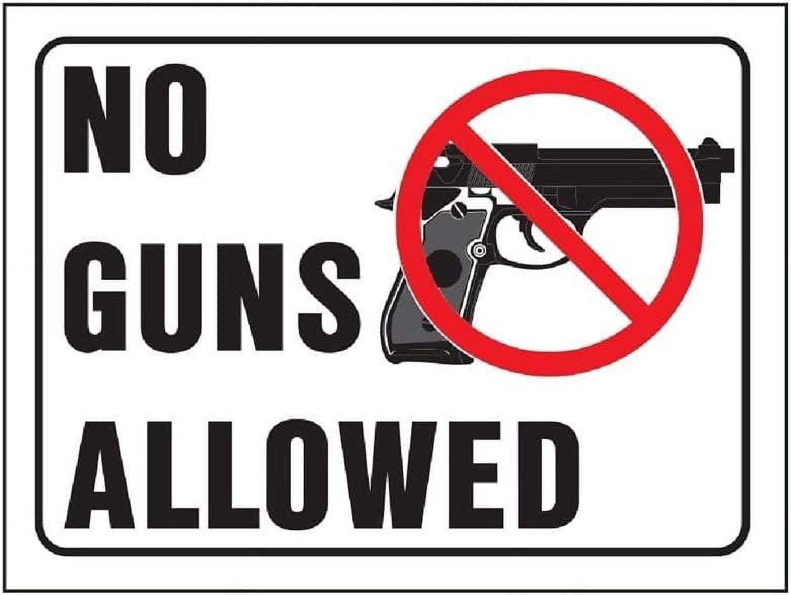 HY-KO PROD CO 20691 8.5x12 Guns Sign - Walmart Business Supplies