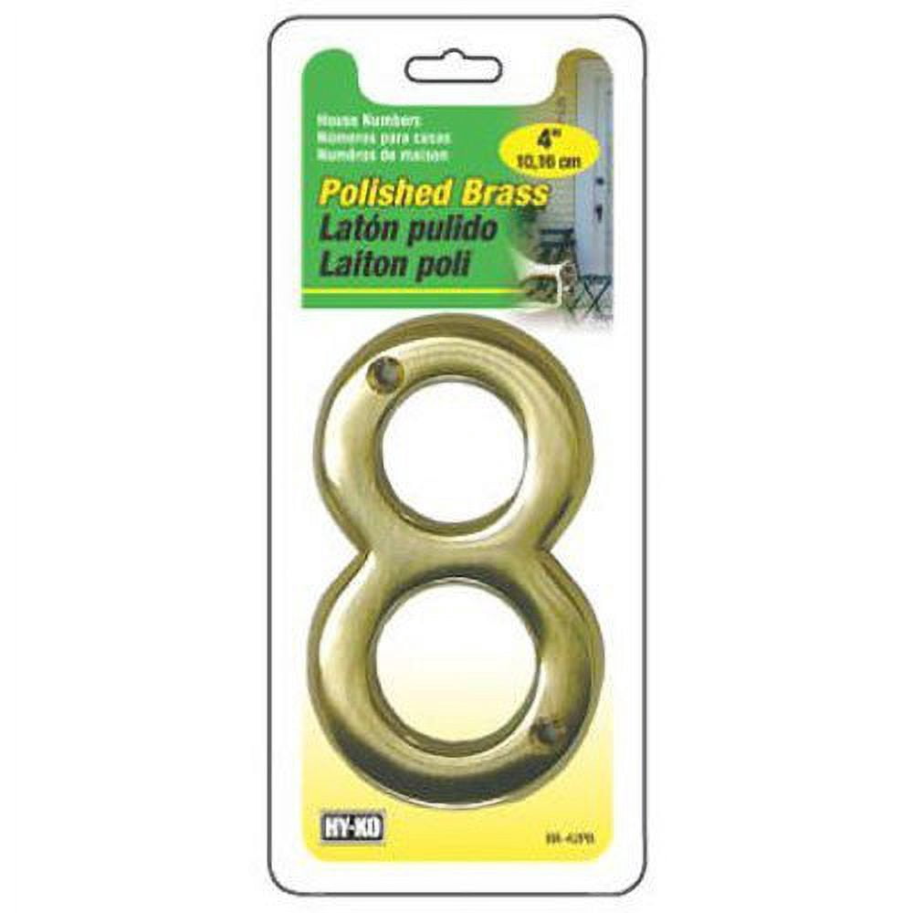 HY-KO PROD CO Prestige Series House Address Number "8", Polished Brass ...
