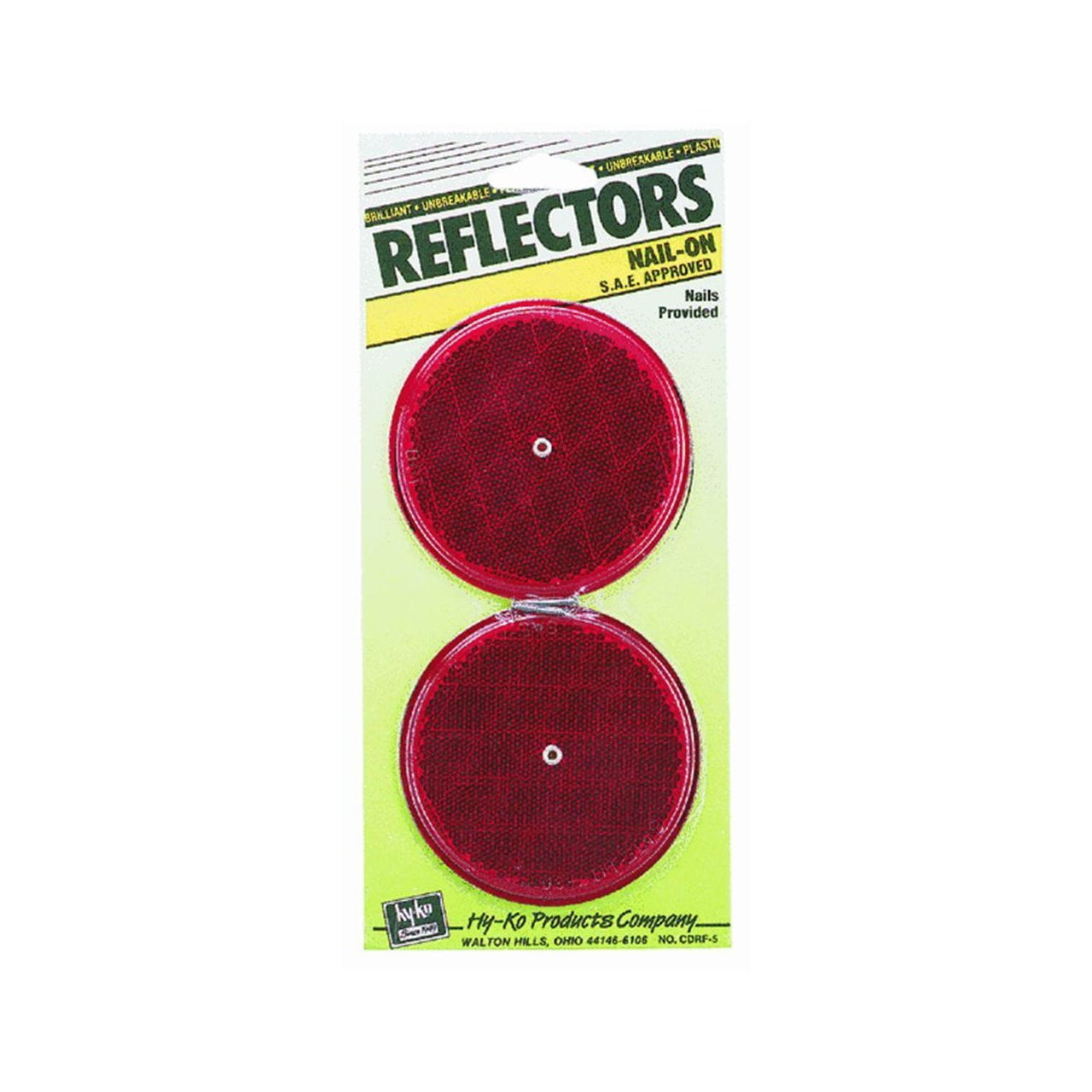 HY-KO PROD Reflector, 2 Pack, 3-1/4", Red CDRF-5R - Walmart.com