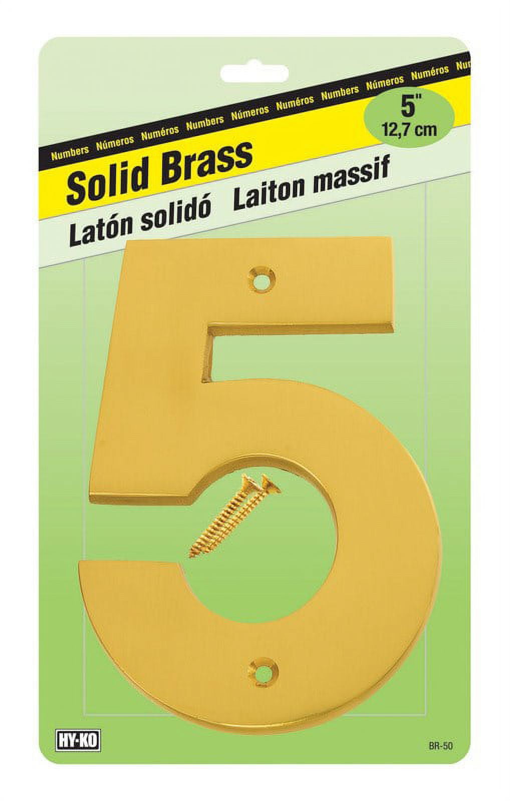 HY-KO PROD Solid BRS Number 5, 5" BR-50/5 - Walmart Business Supplies