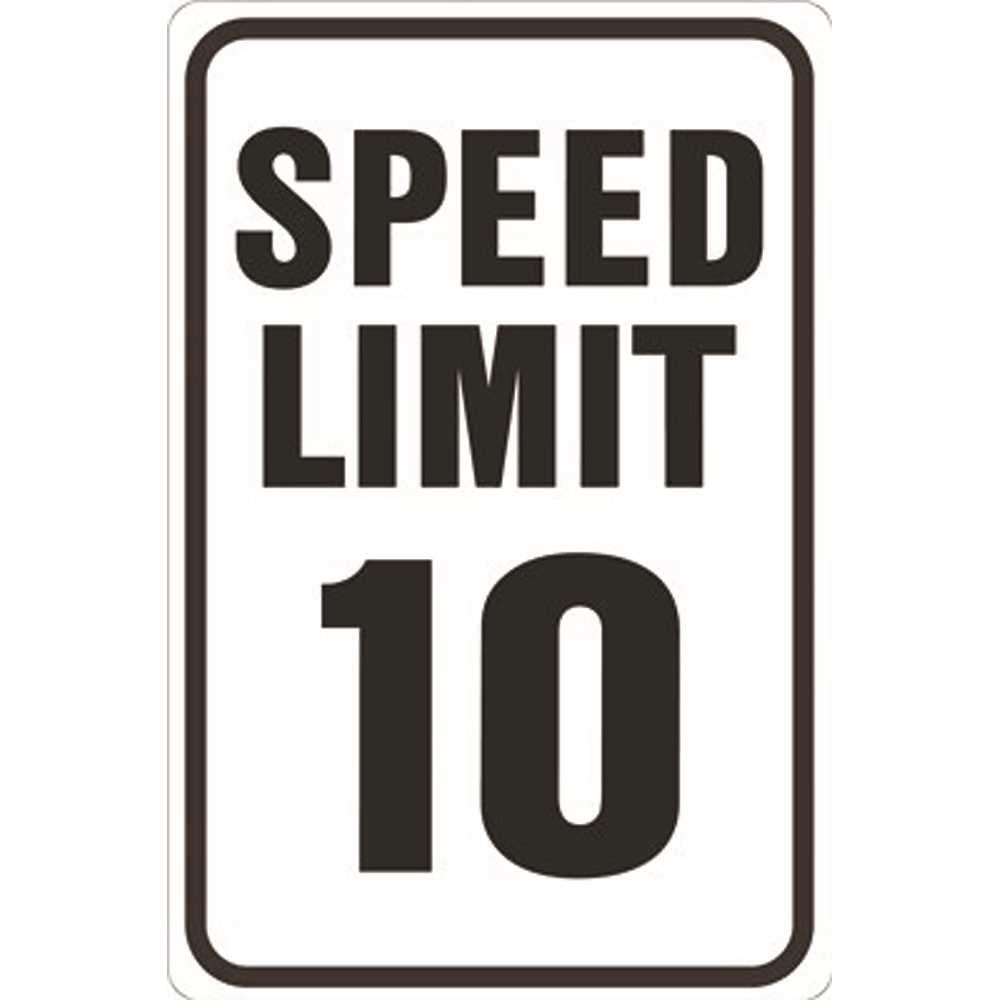 HY-KO PRODUCTS HW-10HDR 12 in. x 18 in. Speed Limit 10 MPH Heavy-Duty ...