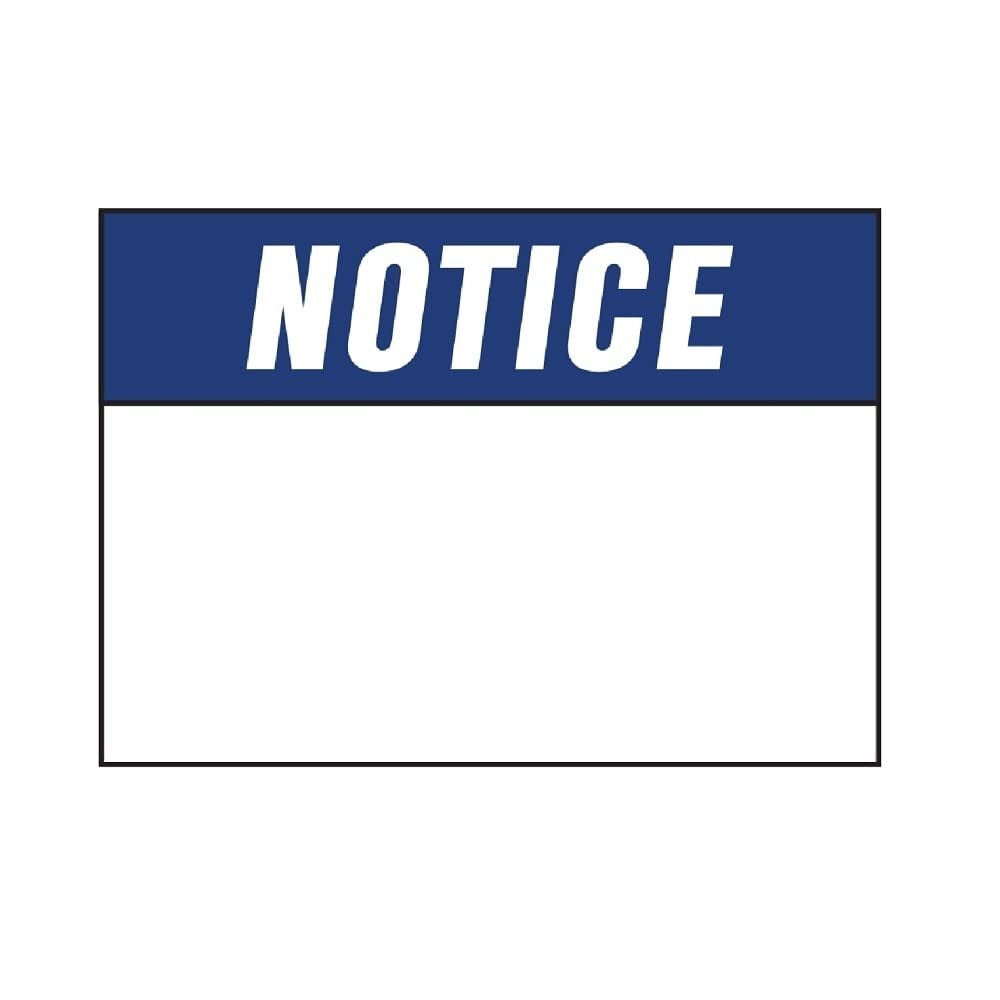 HY-KO Products 5800 Notice Heavy Duty Plastic OSHA Sign, 10 in x 14 in ...