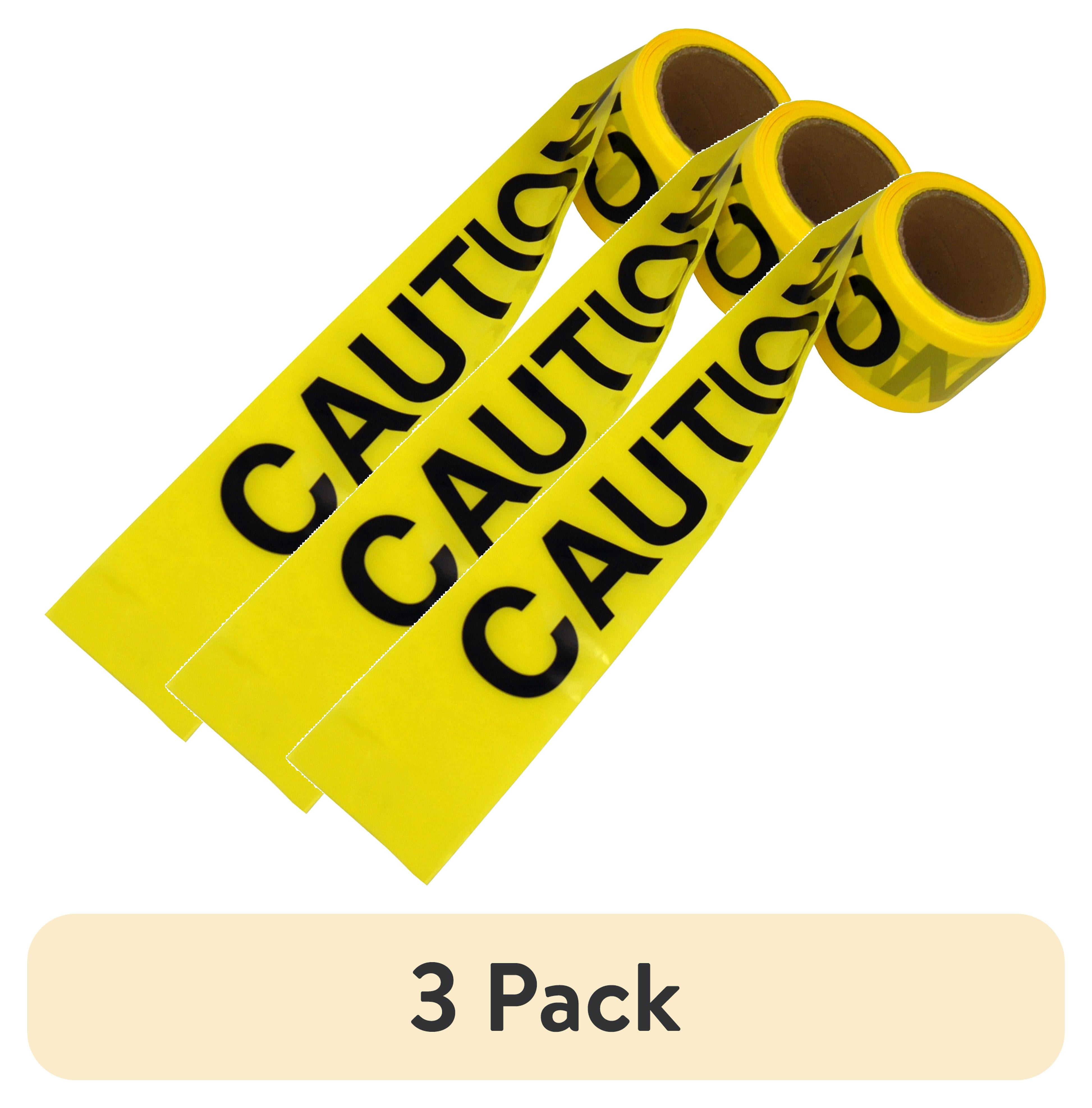 (3 pack) HY-KO Yellow Safety and Caution Tape, 3" x 200' Roll - Walmart.com