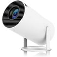 HY300 Mini Portable Projector, Support 4K 1080P with Dual-Band WIFI6 5G ...