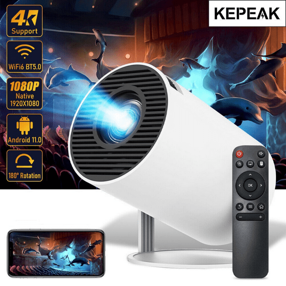HY300 Mini Projector: 4K, 1080P, WiFi, Portable, Smart Electronics for ...