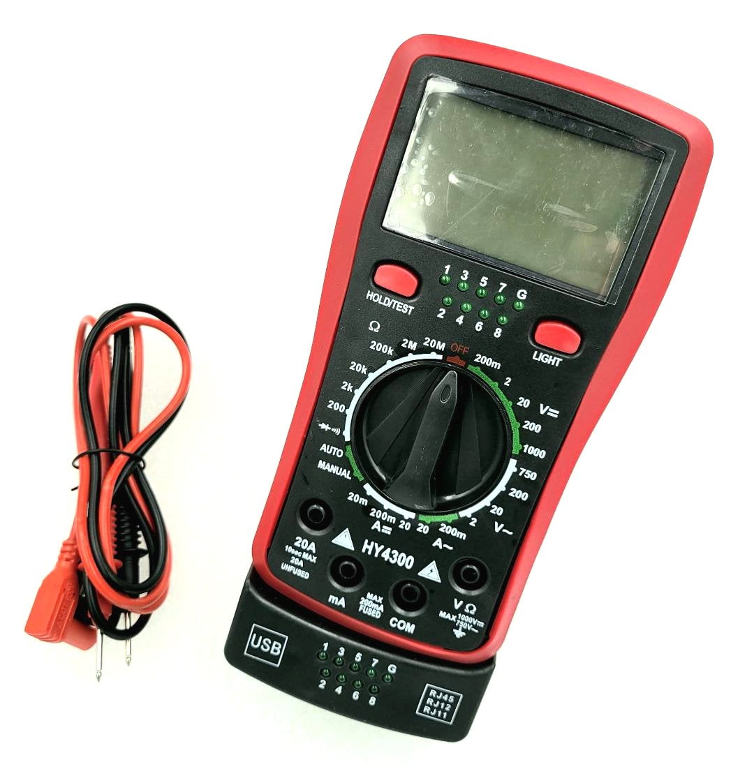 HY4300, Digital Multimeter & Cable Tester: - Walmart.com