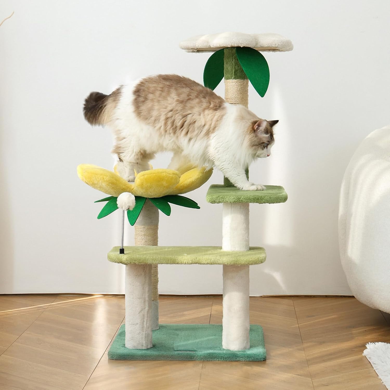 HYABi 40-Inch Avocado Cat Tree Tower - Small Garden Cat Condo with ...