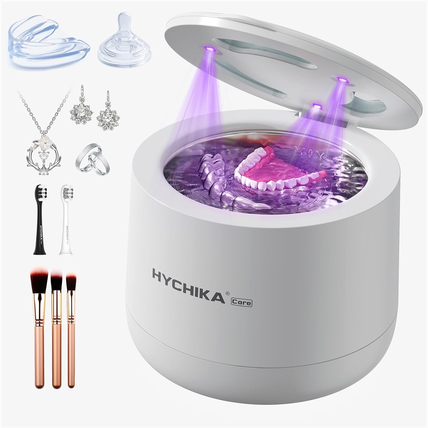 HYCHIKA 2026 Ultrasonic Retainer Cleaner Machine with UV,45kHz High ...