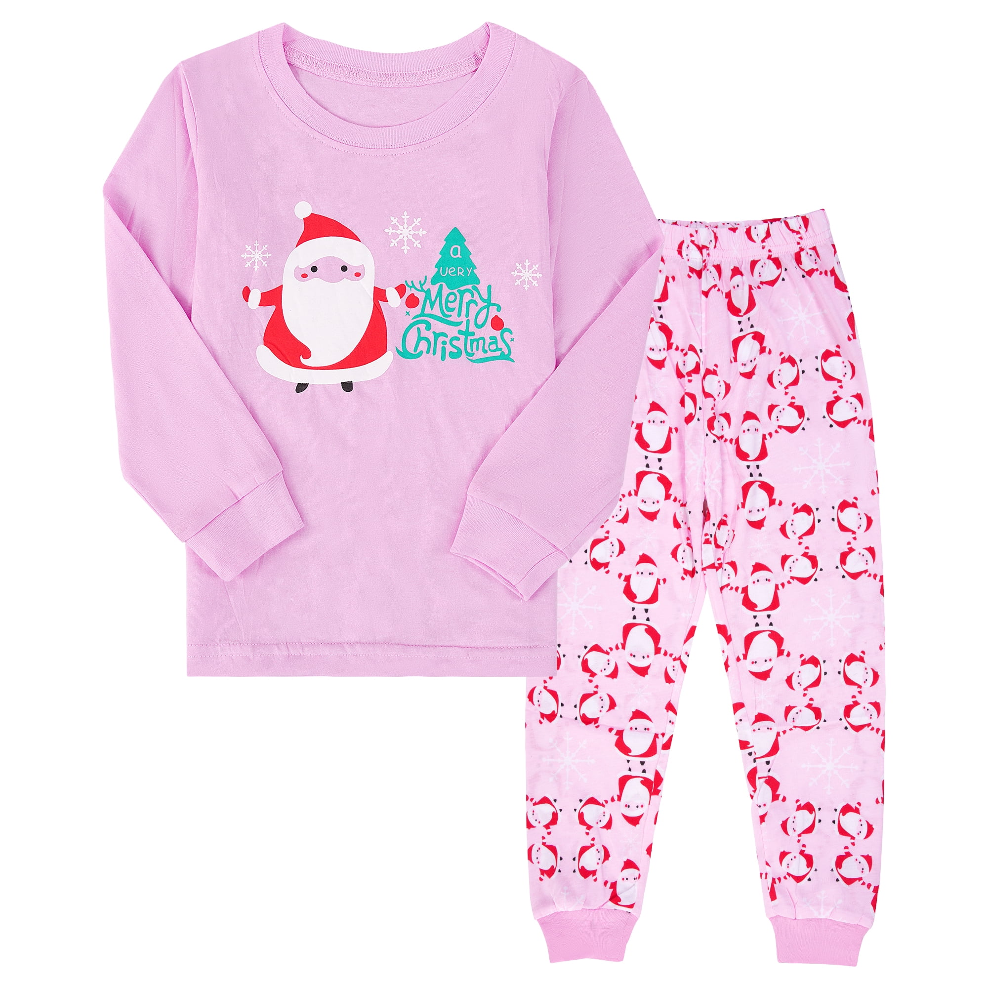 HYCLES Girls Christmas Pajamas Toddler Boy Kids Holiday Pajamas Set ...