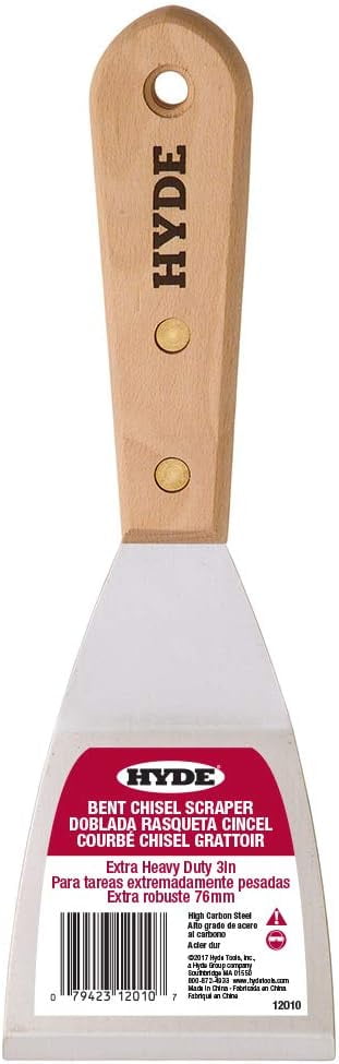 HYDE 12010 Bent Blade Chisel Scraper, 3-inch Extra Heavy Duty - Walmart.com