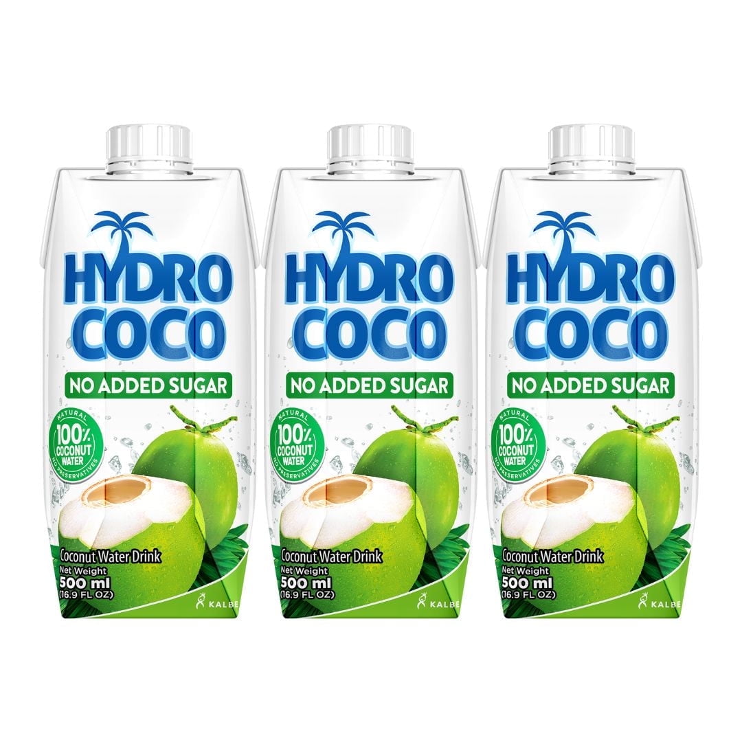 HYDRO COCO 100% Coconut Water, No Added Sugar, Fat Free, 16.9 oz (Pack ...