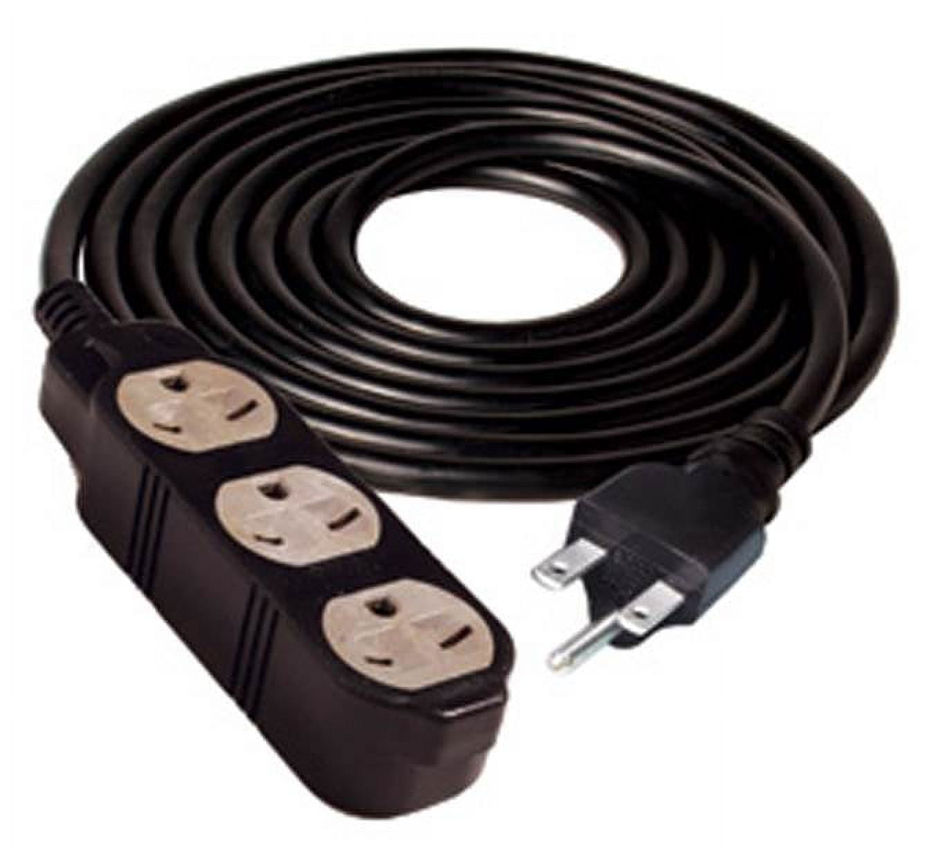 HYDROFARM 25 FT 240V 14 Gauge 3 Outlet Grounded Plug Heavy Duty ...