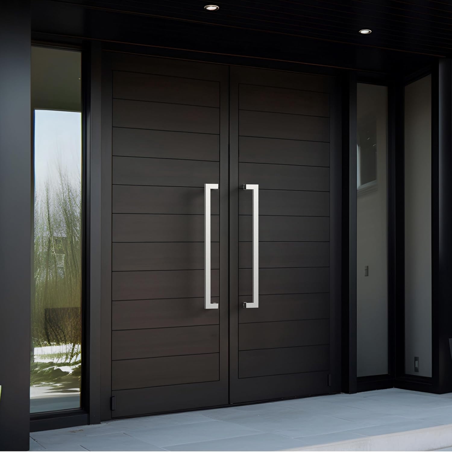 HYDROWARE Modern Contemporary Long Stainless Steel Push Pull Door ...