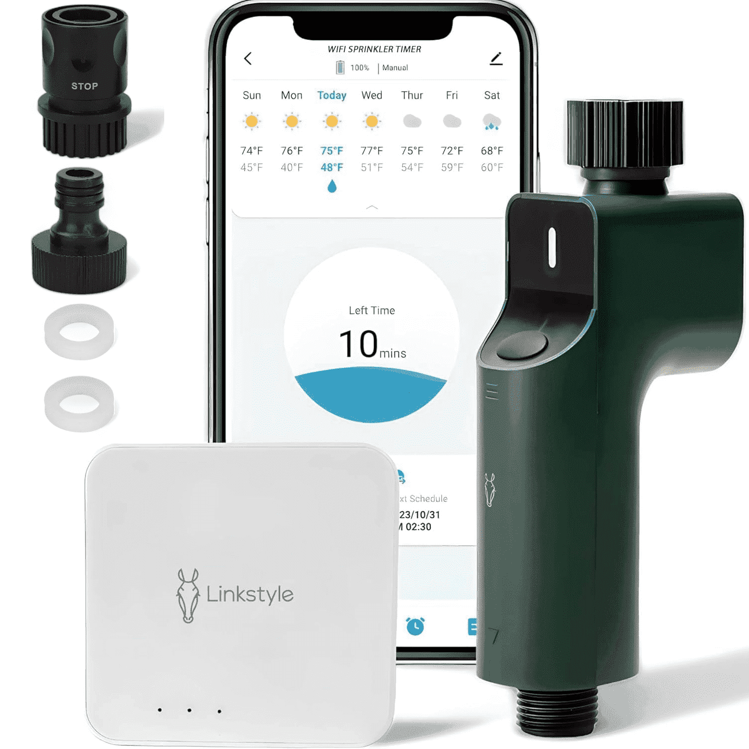 LINKSTYLE.LIFE Hydrozen Smart Sprinkler Timer with Wifi Hub Weather ...