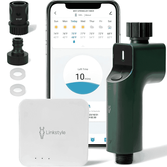 LINKSTYLE.LIFE Hydrozen Smart Sprinkler Timer with Wifi Hub Weather ...
