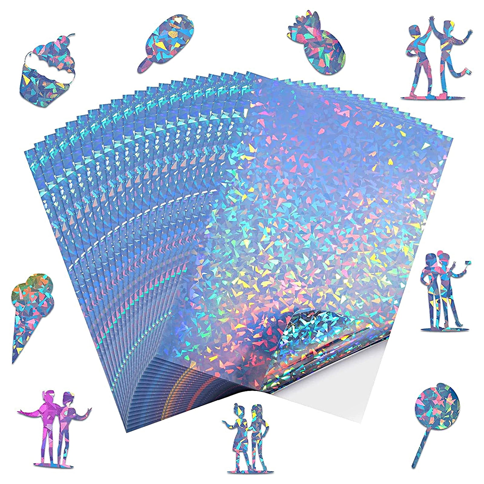 HYDa 10Pcs A4 Sticker Paper Bright Colors Waterproof Quick Drying DIY ...
