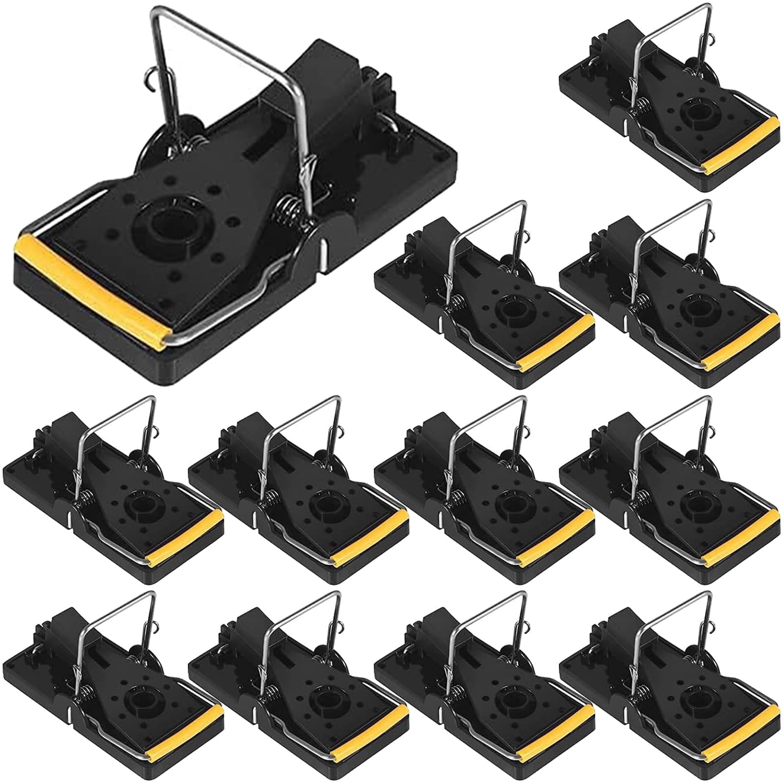 HYEASTR 12 Pack - Mouse Traps - Indoor/Outdoor, Reusable, Easy Setup ...