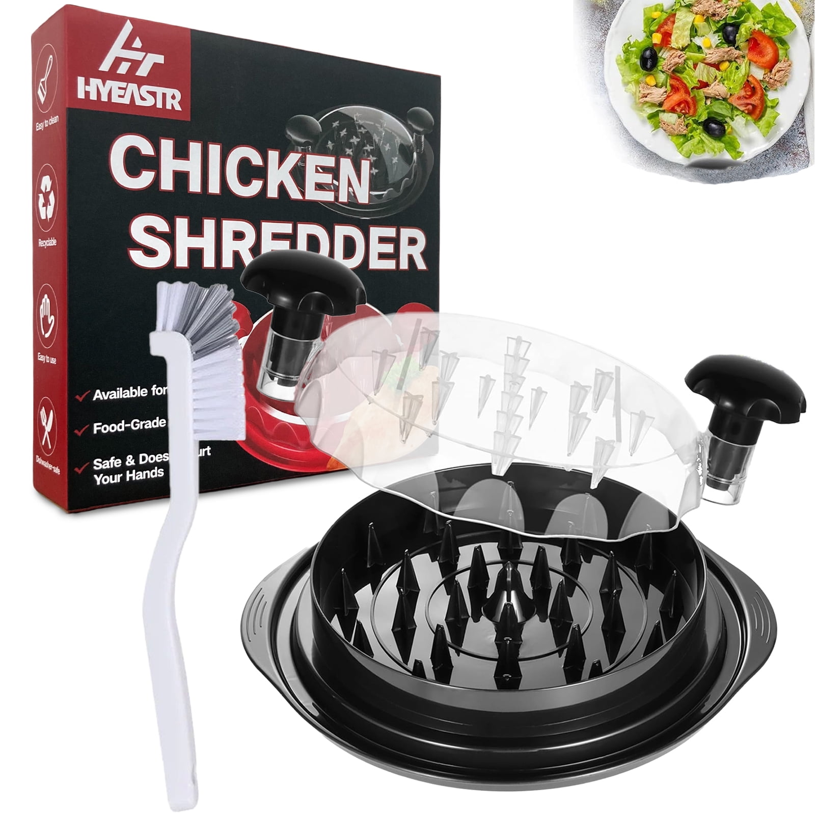 HYEASTR 9.8 Inches Meat Shredder - BBQ Beef Pork Cutter, Non-Slip ...