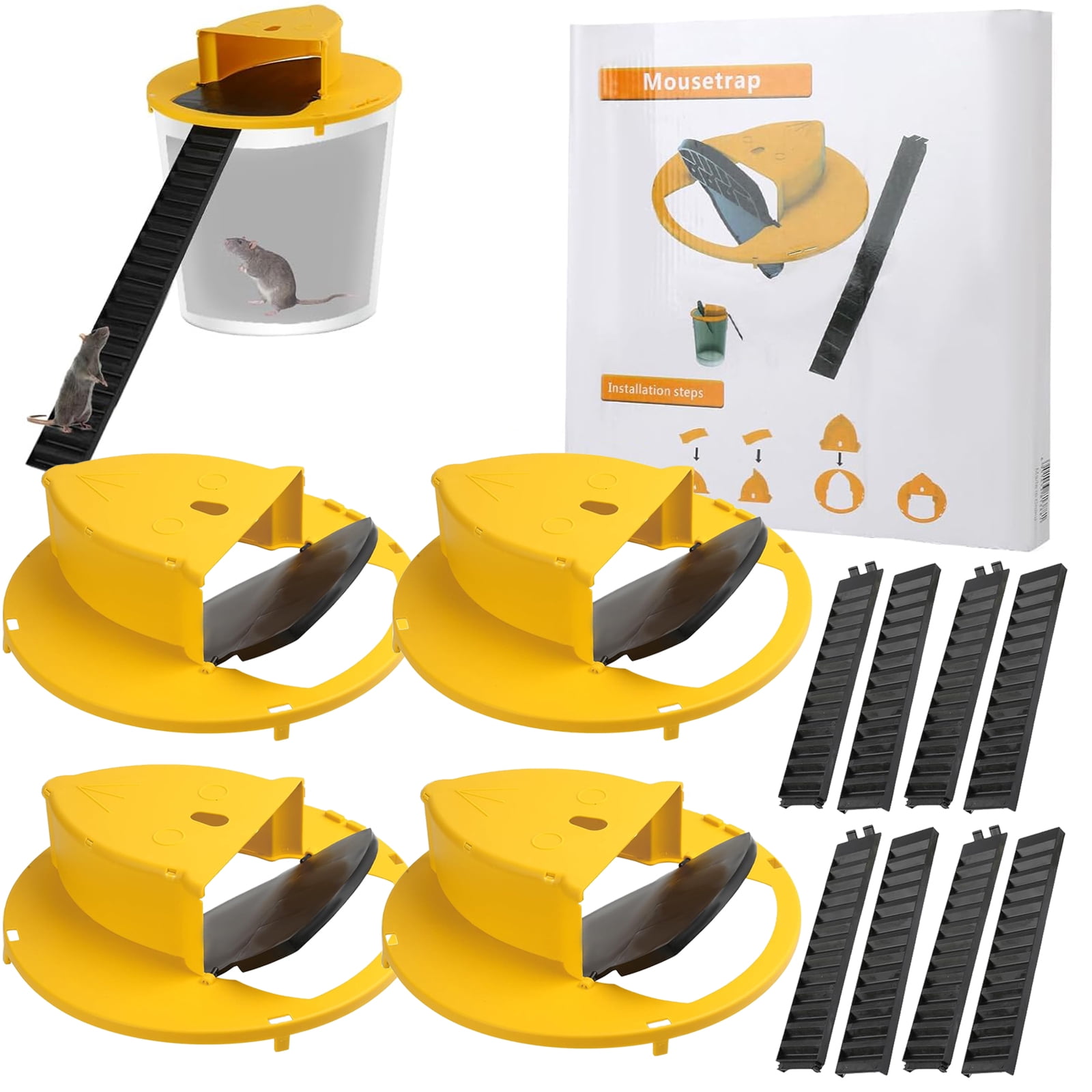 HYEASTR Mouse Trap Bucket Flip Lid,5 Gallon Bucket Mouse Rat Trap ...