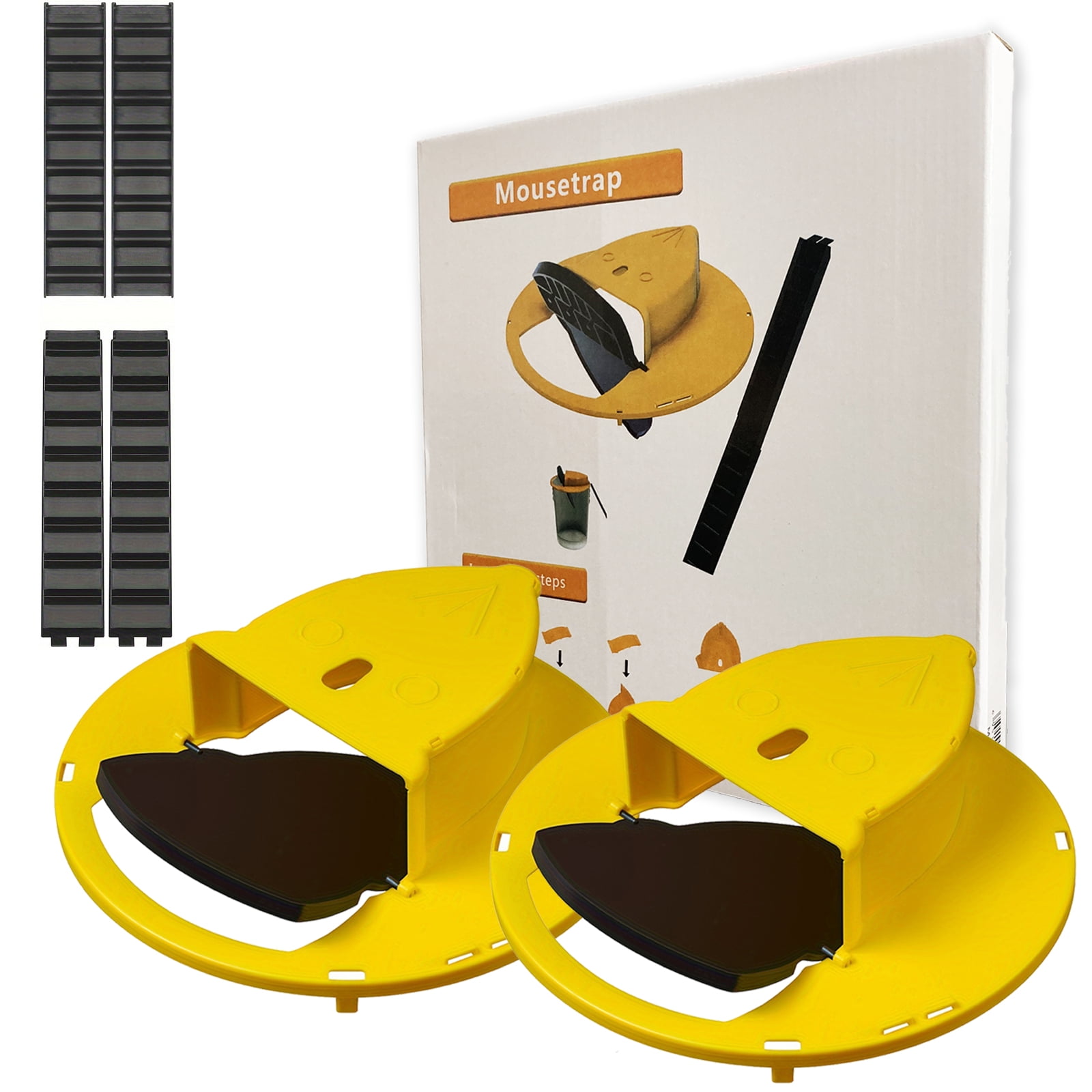 HYEASTR 2-Pack Mouse Trap Bucket Lid, Flip & Slide, Compatible with 5 ...