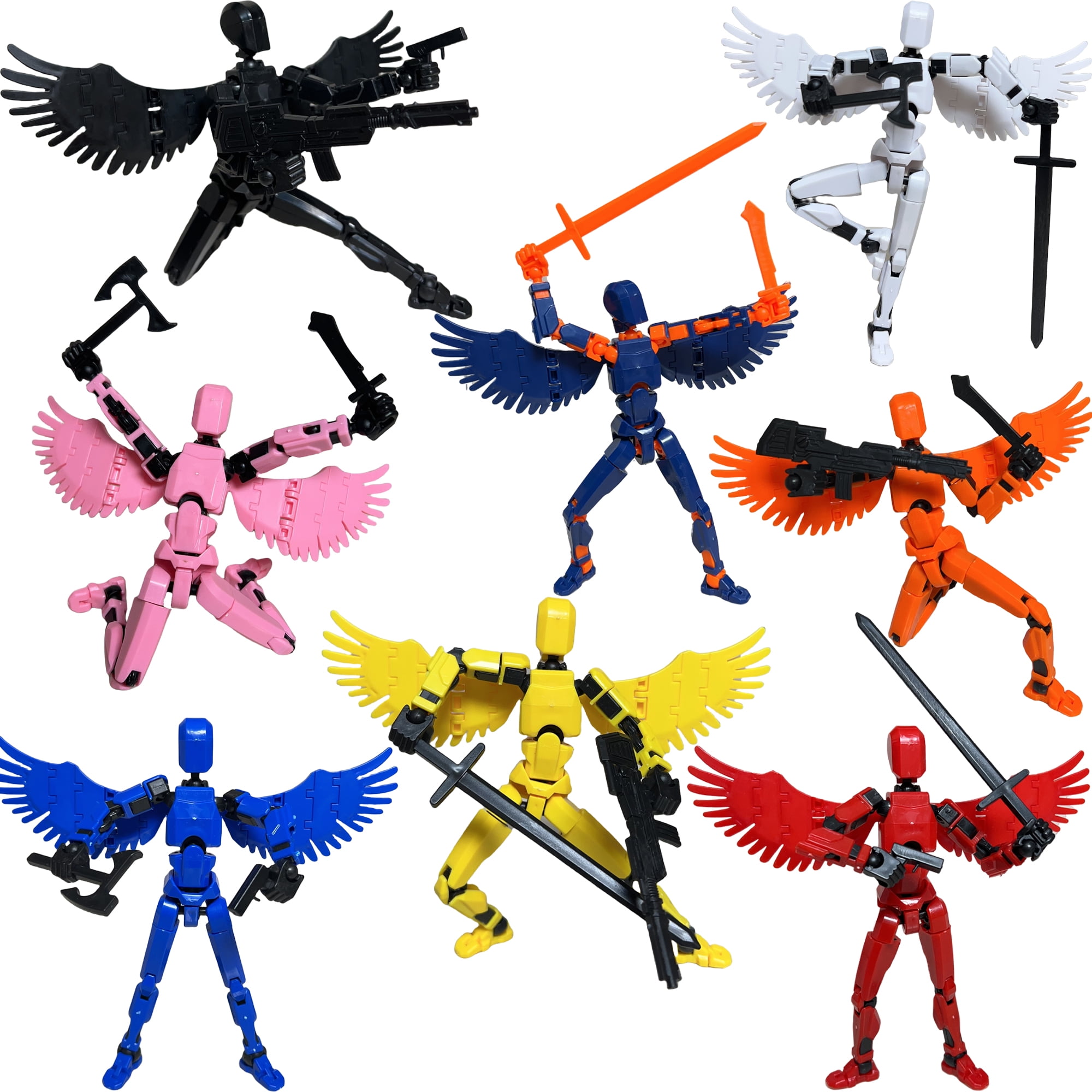 HYEASTR T13 Action Figure Set, Titan 13 Robot Action Figure with Wings ...