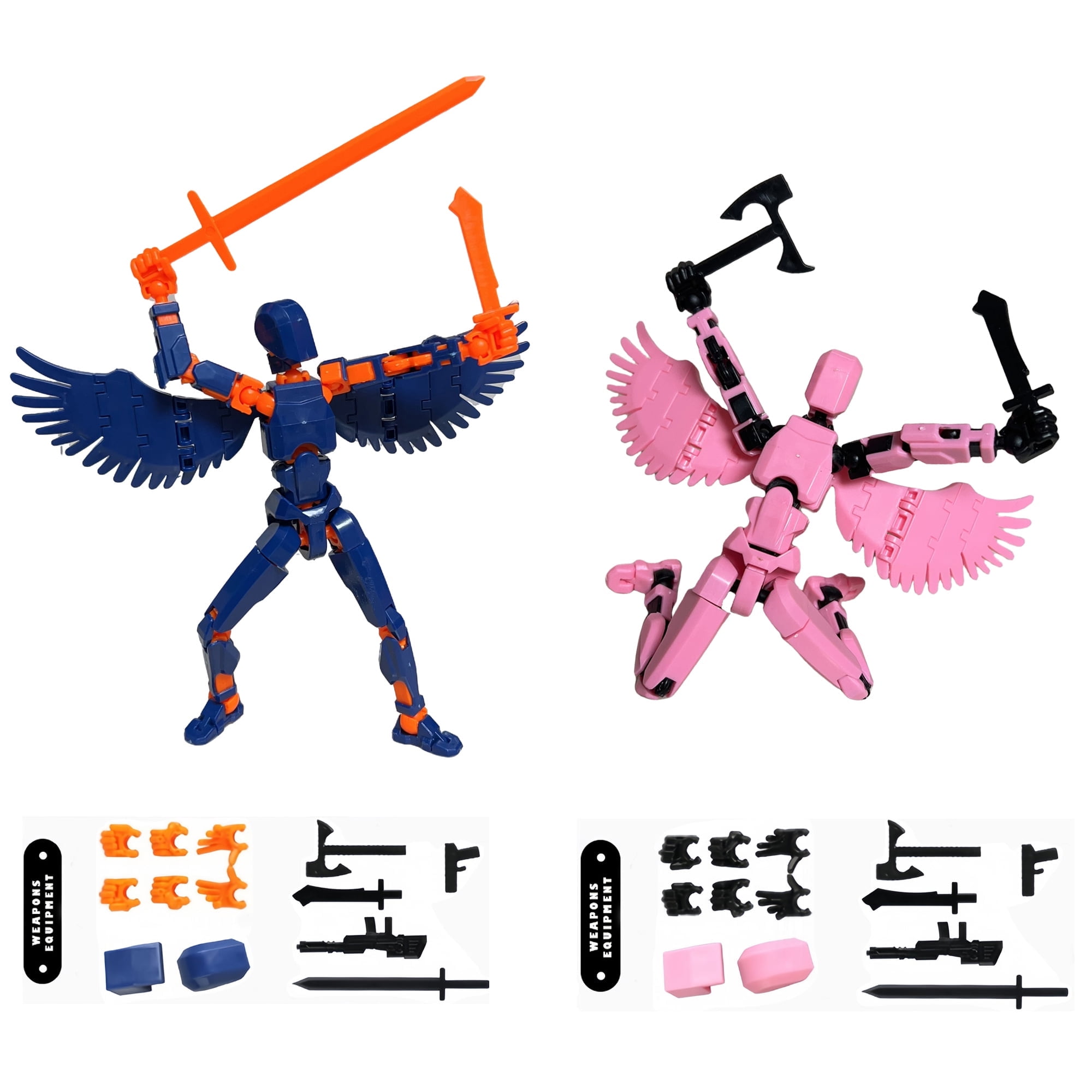 HYEASTR T13 Action Figure with Wings Assembly Completed - 3D Printed ...