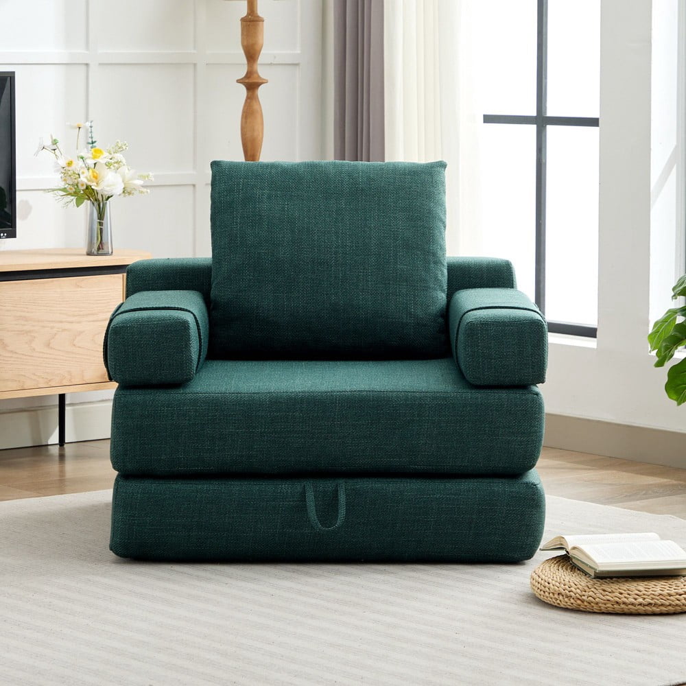 HYEORY Fold Down Chair Flip Out Lounger Convertible Sleeper Sofa Bed ...
