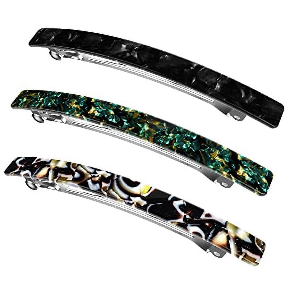 HYFEEL Long French Barrettes for Women Thin Thick Hair - Large 4 Inch ...