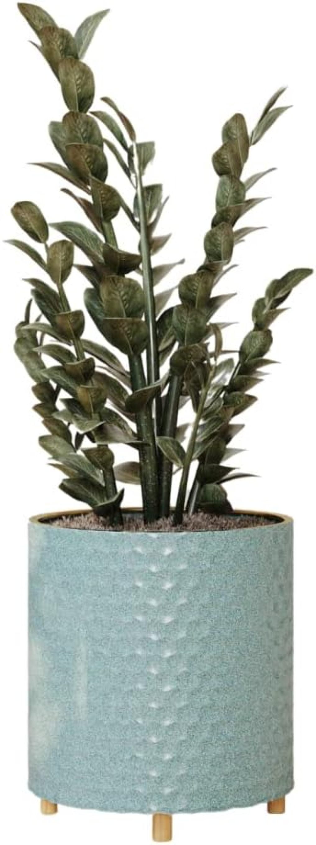 HYFF Rhys Blue-Green Modern Honeycomb Pattern Indoor Planter with ...