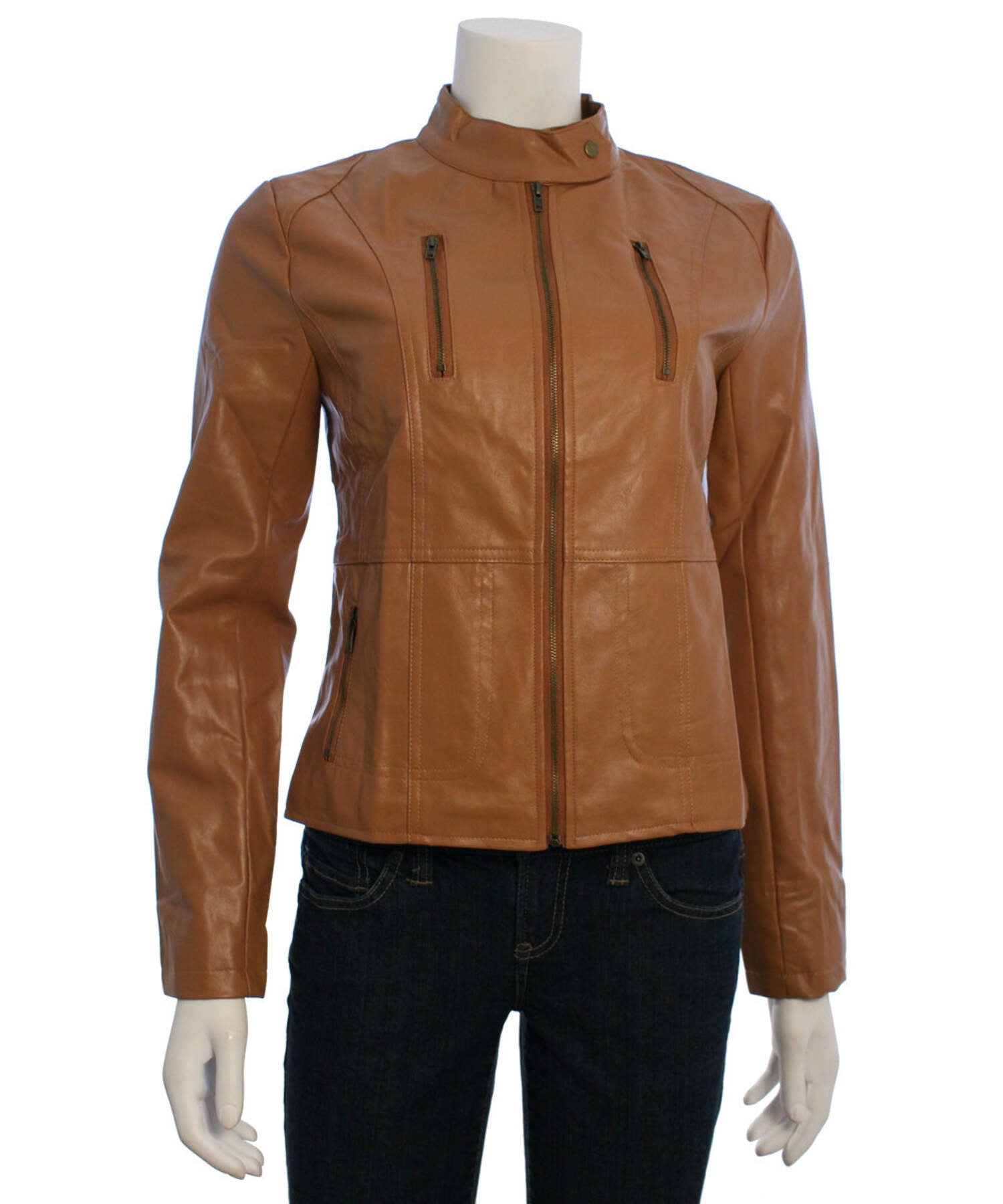HYFVE Pleather Zip Up Biker Jacket - Walmart.com