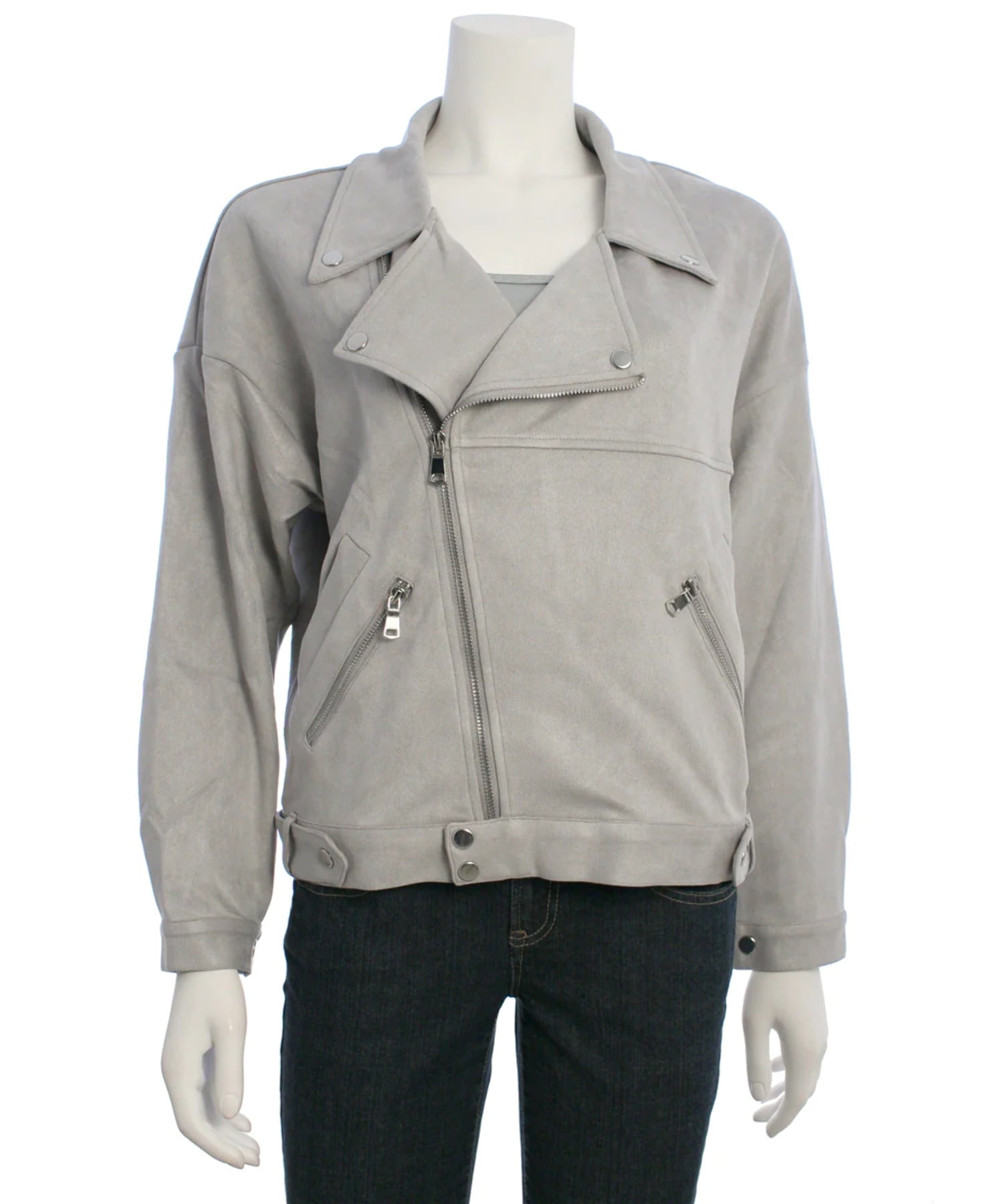 HYFVE Suede Zip Up Biker Jacket - Walmart.com