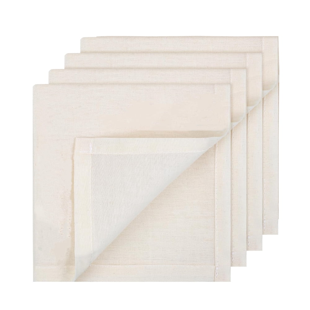 HYG 4 Pcs Reusable Cheese Cloths,Hemmed Cheese Cloth Fabric Filter ...