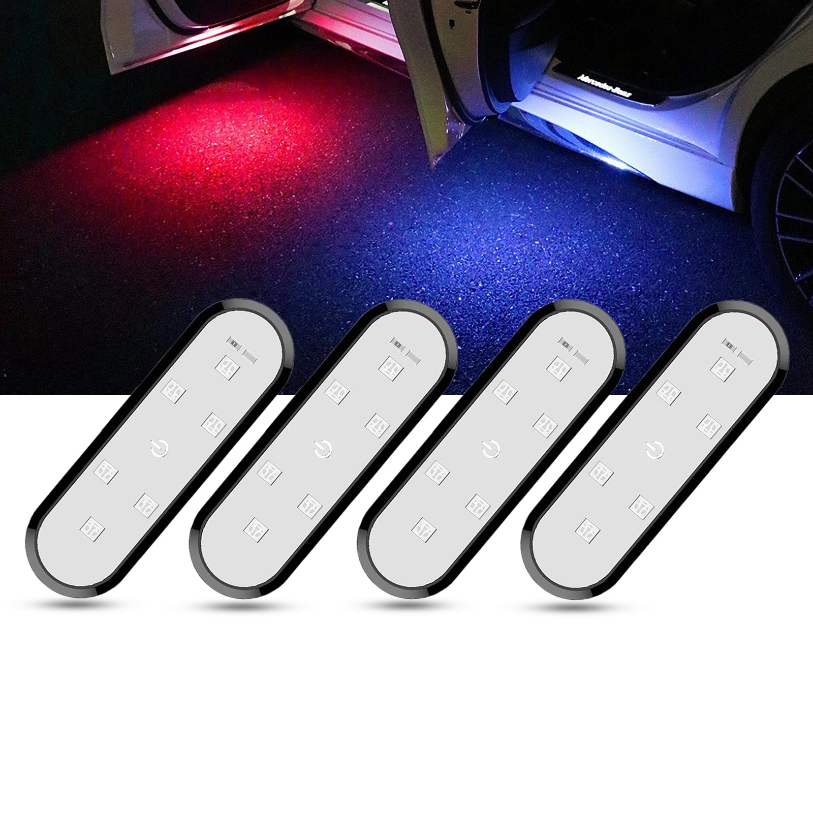 HYGQCYP Led Car Door RRF12 Sills Lights Magnetic, Rechargeable Car Door ...